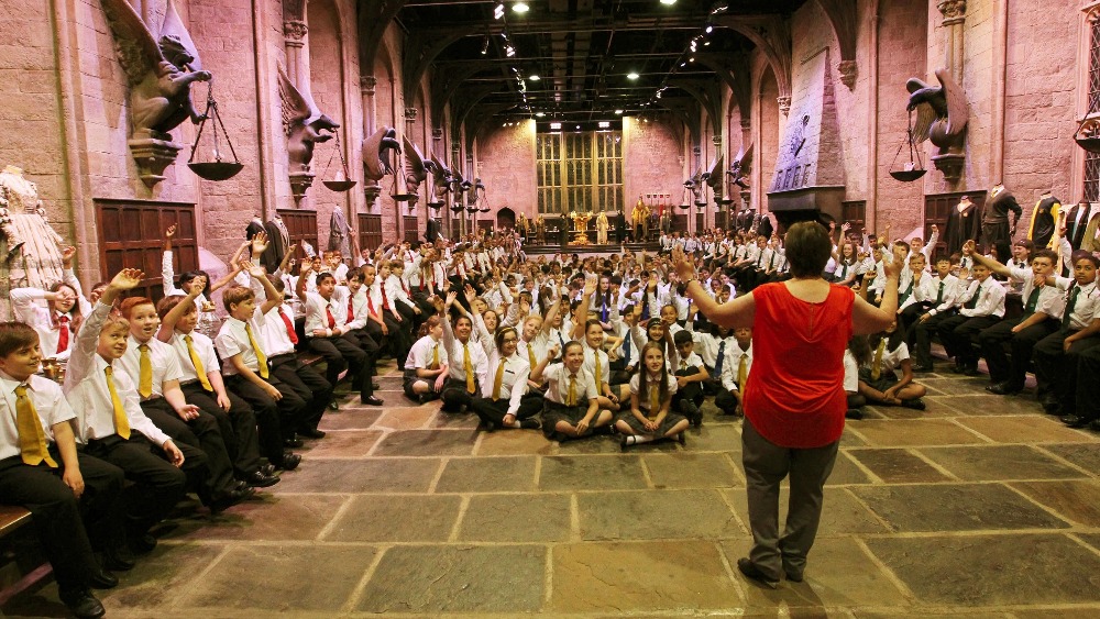 Pupils on Harry Potter set for their first assembly | London - ITV News Pupils on Harry Potter set for their first assembly | London - ITV News