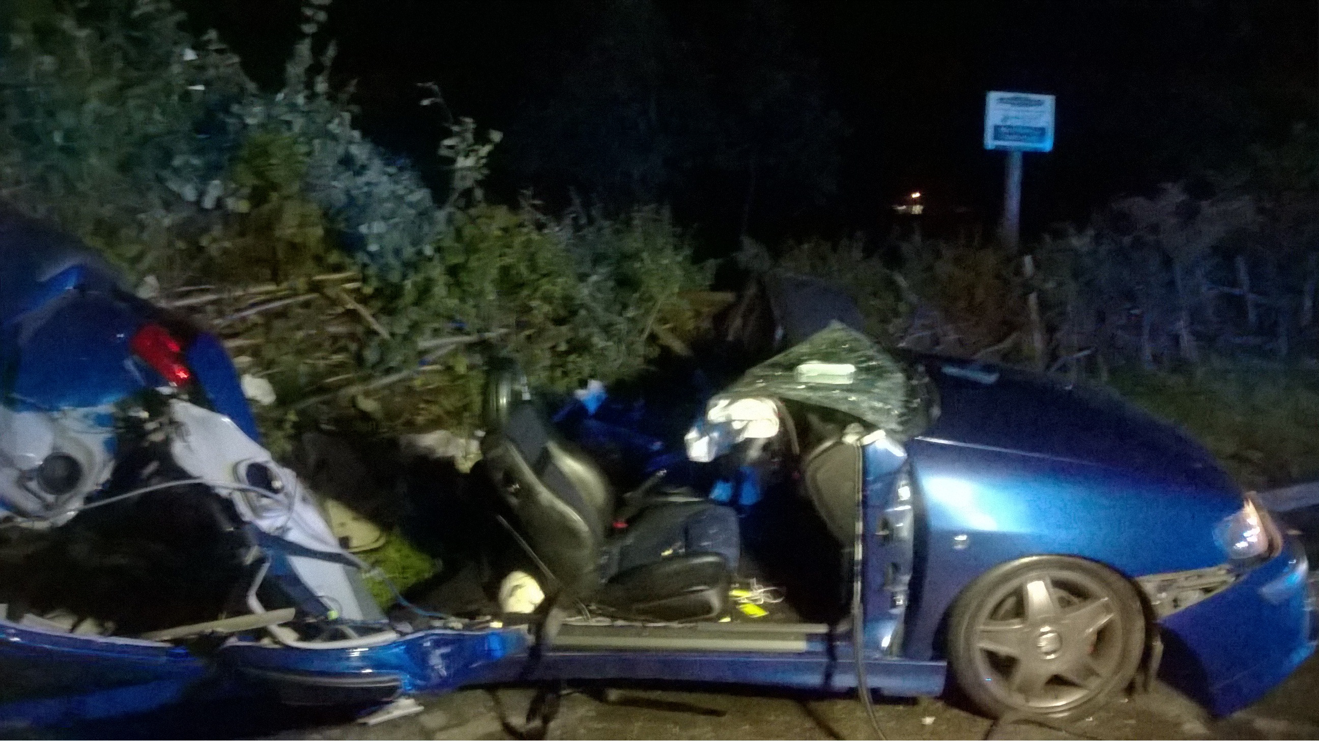 Car Torn In Half In Serious Crash Central Itv News